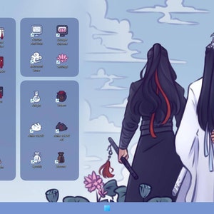 Moth Magic Computer Desktop Theme Background Wallpaper - Etsy