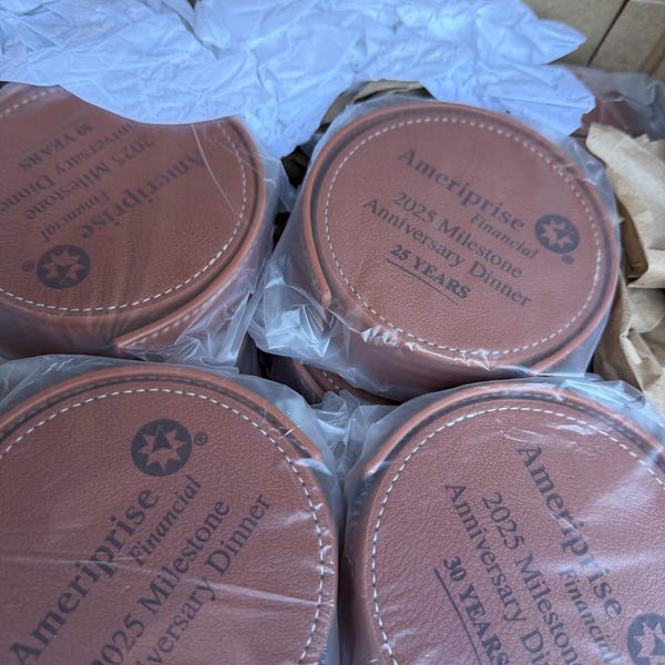 Custom Leather Coasters With Holder, Corporate Gifts With Logo, Bulk ...