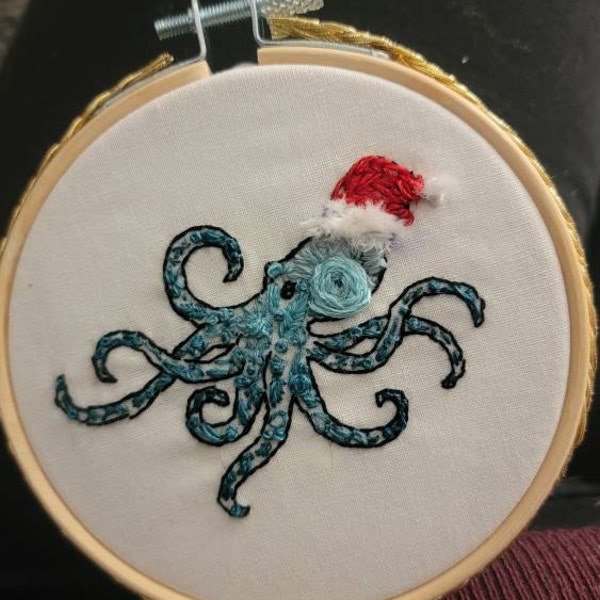 DIY Octopus Embroidery Pattern, Modern Hand Embroidery PDF, Colorful ...