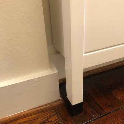 Set of 2 Legs Wood Block Leg Raisers 2 or 3 Tall With Countersunk Screw ...