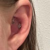 ASTM F136 Pear Star Titanium Conch Earring, Conch Labret, Internally ...