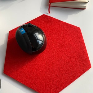 Hexagon Wool Felt Mouse Pad | Etsy