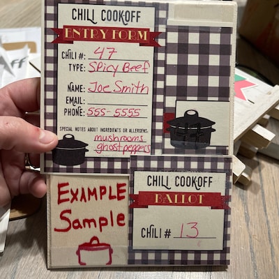 Chili Cook off Party Printables DIGITAL Invitation, Voting Ballots ...