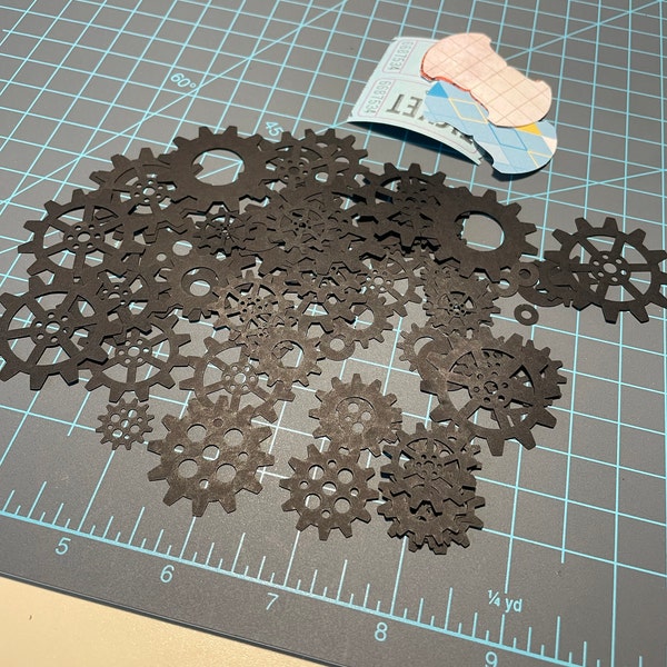 Bag O' Black Paper Cogs - Etsy