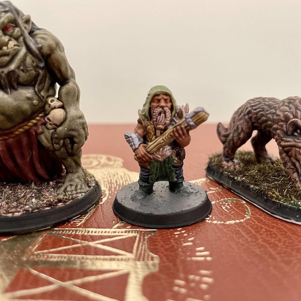 Hand Painted Half Orc Paladin, Fighter, Warrior Miniature for Dungeons ...