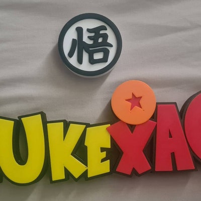 Custom Dragon Ball Z Inspired Name Plate Personalised Desk - Etsy