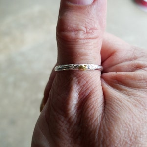 Single Nugget Ring Sterling Silver and Natural Alaskan Gold Nugget - Etsy