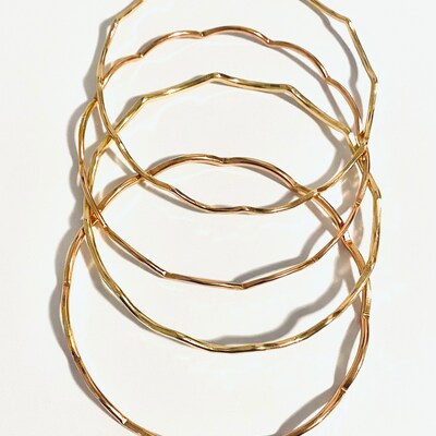 Wave Bangle, Beach Bangle, Beachy Jewelry, Wavy Bangles, Gifts for ...