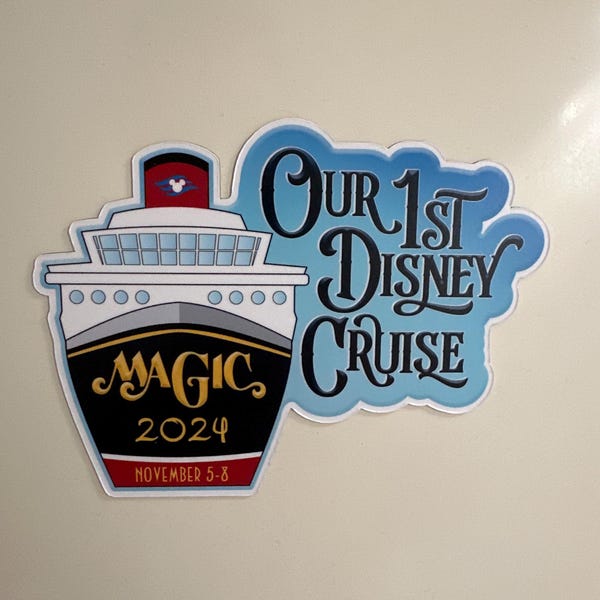Our 1st Disney Cruise Ship Name Tag Family Magnet Personalized Disney ...