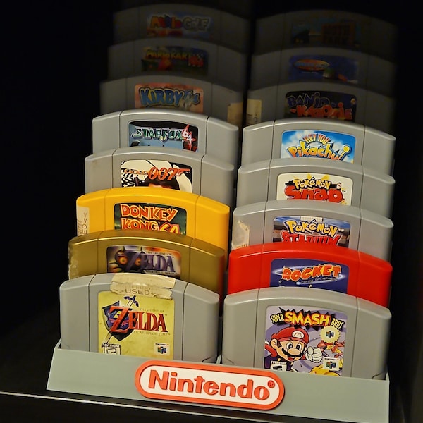 Nintendo 64, N64 18 Cartridge Display Stand, 3D Printed - Etsy