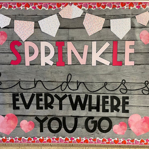 Valentine's Day Bulletin Board Ideas, Classroom Door Decor, Kindness ...