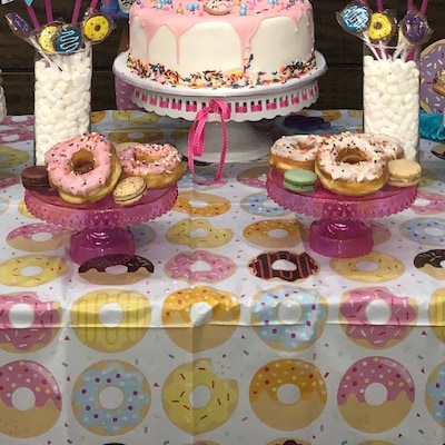 Donut Tablecloth Donut Birthday Donut Party Sprinkles Birthday Donut ...
