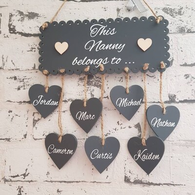 Personalised Nanny Sign this Nanny Belongs To Nanny Mother's Day Gift ...