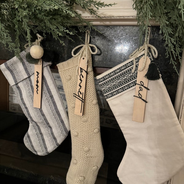 Stocking Tags | Personalized Stocking Tags | Laser Cut Stocking Tags ...