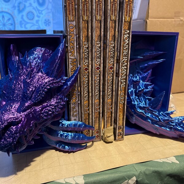 Emerging Phoenix Bookend/book Nook Bookish Decor Unique 3D Printed Gift ...