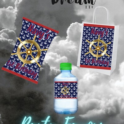 Nautical Digital Paper, Ahoy Scrapbook Papers, Chevron Background ...