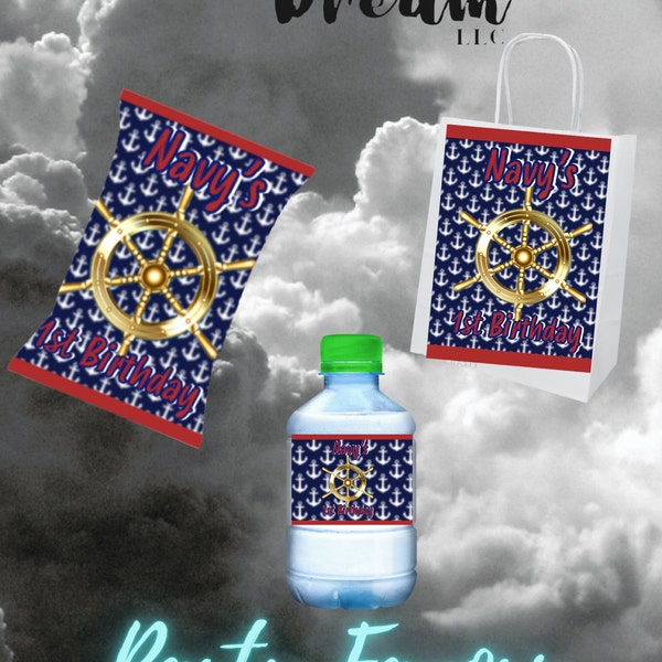 Nautical Digital Paper, Ahoy Scrapbook Papers, Chevron Background ...