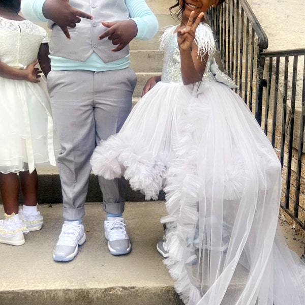Silver Toddler Prom Dress, Baby Girl Pageant Outfit, Couture Tutu Gown ...