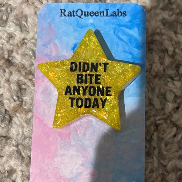 Gold Star Custom Resin Pins, Novelty Pins, Custom Text Pins, Quirky ...