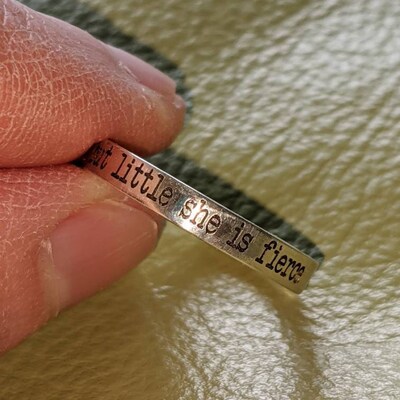 Personalized Ring Book Lover Gift Silver Inspiration Ring Jewelry ...