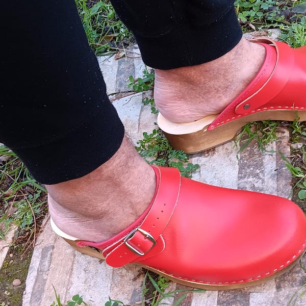 Open Toe Wooden Clogs Women With Open Toe Made of Natural Nubuck ...