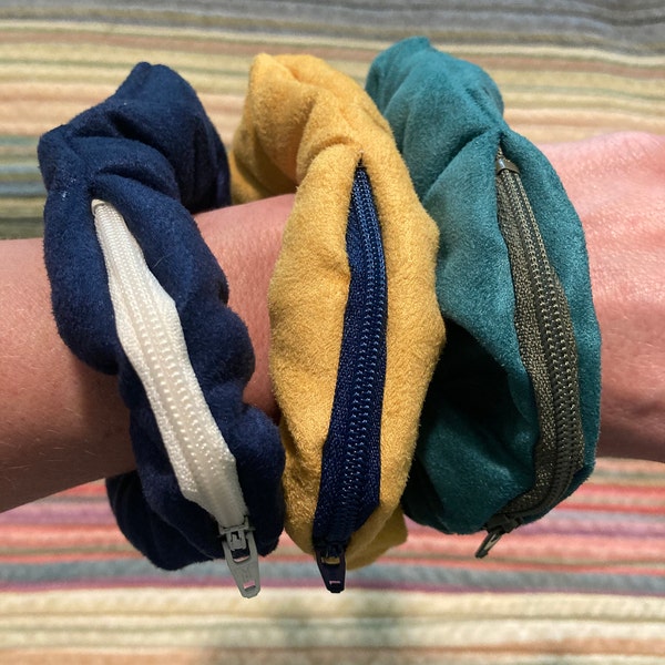 Stash Scrunchie - Stashie - Zipper Scrunchie - Pocket Scrunchie - Etsy