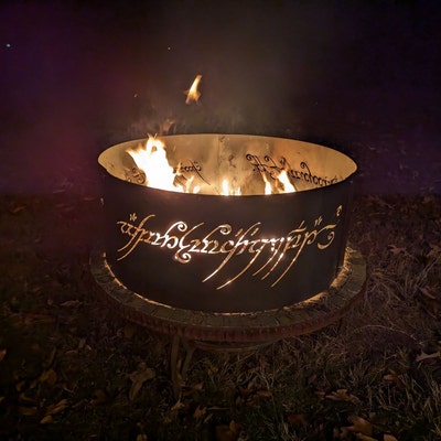 Camping Silhouette Fire Pit, Metal Yard Art, Chair Fire Pit, Gift for ...