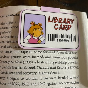 Binky Book Club Arthur Library Card Gifts for | Etsy