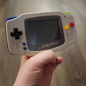 Gameboy Advance SP Transparent Clear Red IPS V2 Screen Mod - Etsy