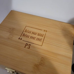 Stash Box Kit in Wood With Lock Personalized With Custom Laser ...