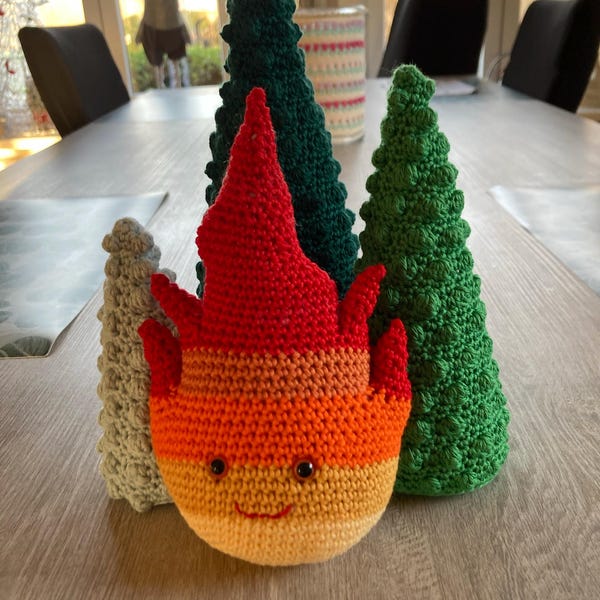 Fire Sprite Crochet Pattern: Amigurumi Flame Toy (PDF Tutorial) - Etsy