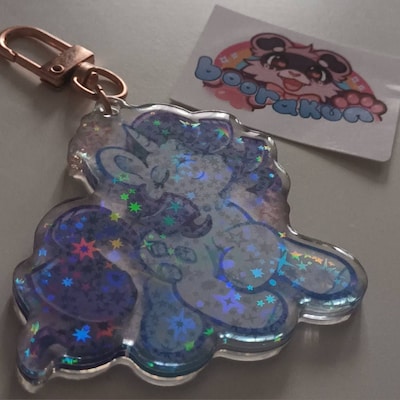 Mane 6 Ponies Acrylic Epoxy Holo-star Keychain - Etsy