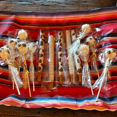 1 Dozen Cow Print Cake Pops/1 Dozen Cow Print Pretzels. Mix of Cow ...