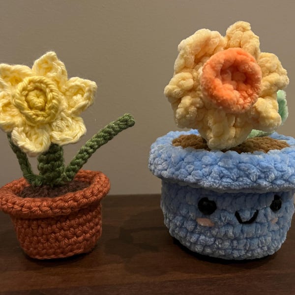 Mini Potted Flower Friends PDF Crochet Pattern crochet Flowers ...