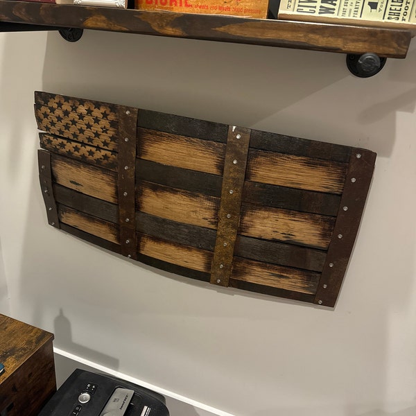 100% Recycled Bourbon Barrel Flag! - Etsy