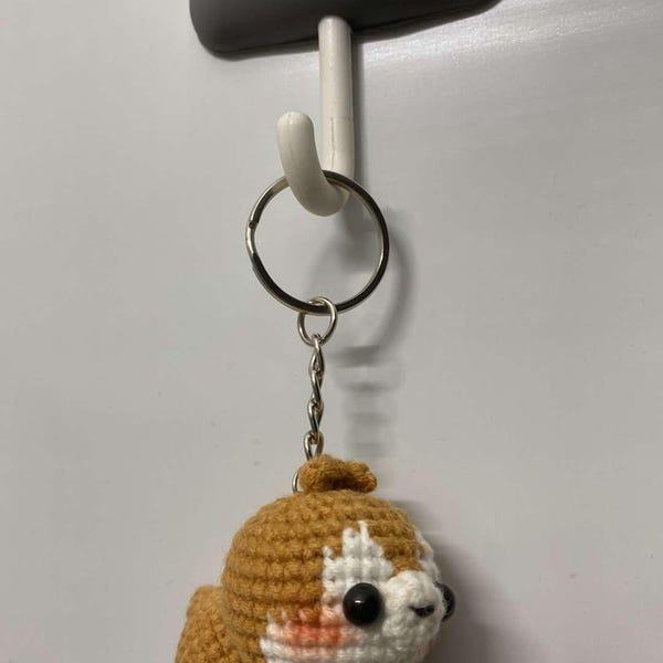 Crochet Squirrel With Acorn Keychain, Amigurumi Squirrel, Baby Squirrel ...