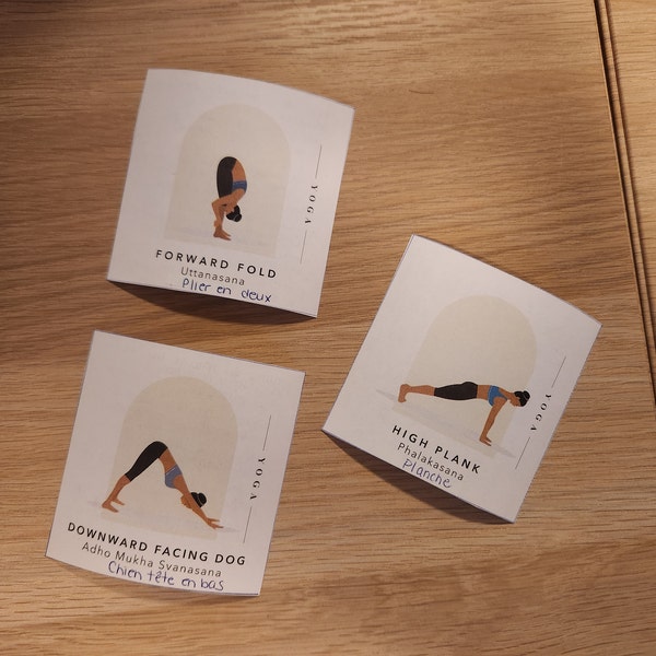 Yoga Pose Flashcards BUNDLE | 120 Cards - Sets 1 and 2 | English ...