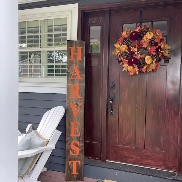 Harvest Sign|fall Decor|fall Porch Decor|harvest|harvest Porch Sign ...