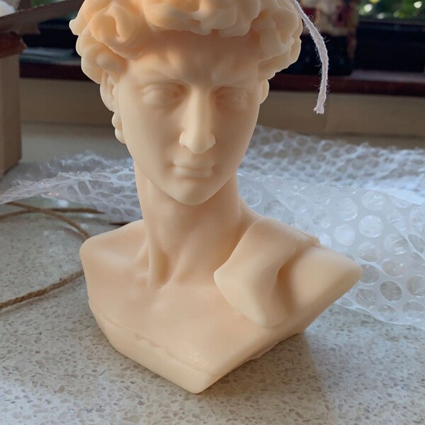 David Head Candle | David of Michelangelo | David Statue Candle | Soy ...