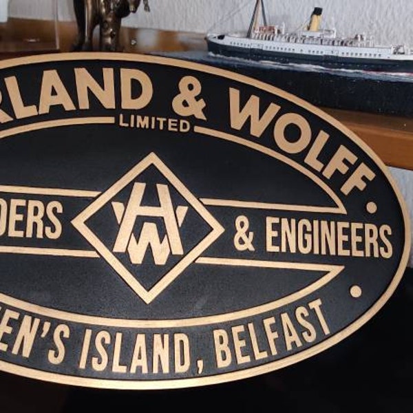Harland & Wolff Shipbuilders Plaque. Titanic Shipyard Belfast. - Etsy