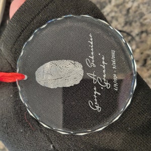 Fingerprint Hearts, Loss of Parent Gift Ornament, Death of Relative ...