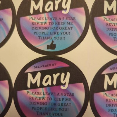Uber Eats Delivery Stickers for Gig Workers. Custom Personalized Uber ...