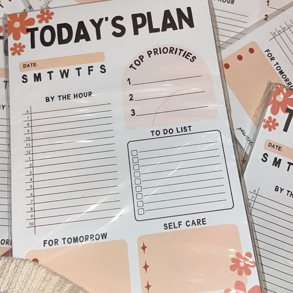 Daily Planner Notepad, to Do List Notepad, 50 Sheet Planner Notepad ...
