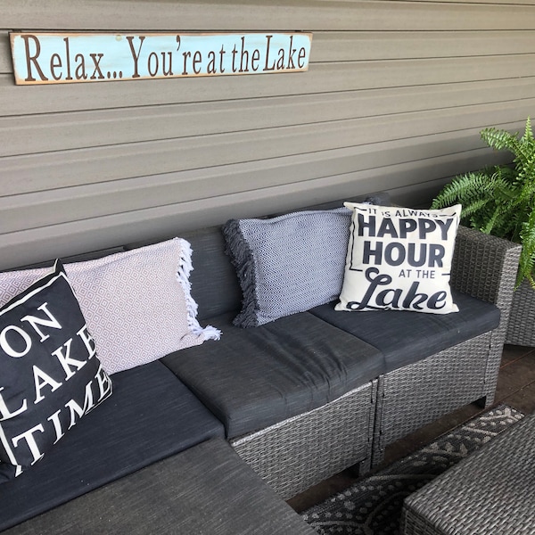 Lake Sign Large Relax...you're at the Lake Sign Wall Hanging Beach ...