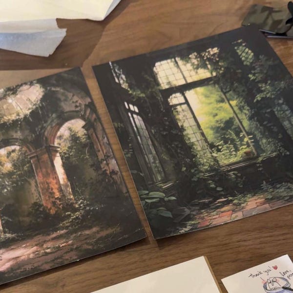 Dark Academia Nature Oil Painting Wall Art Print, Dark Academia Wall ...