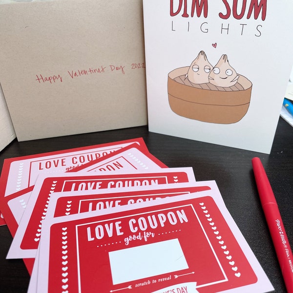 Scratch-off Love Coupons Scratch off Voucher Valentines Gift for Her ...