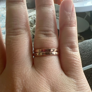 Ring Set Gift for Mom Stackable Rings Personalized Name Rings 14k Gold ...