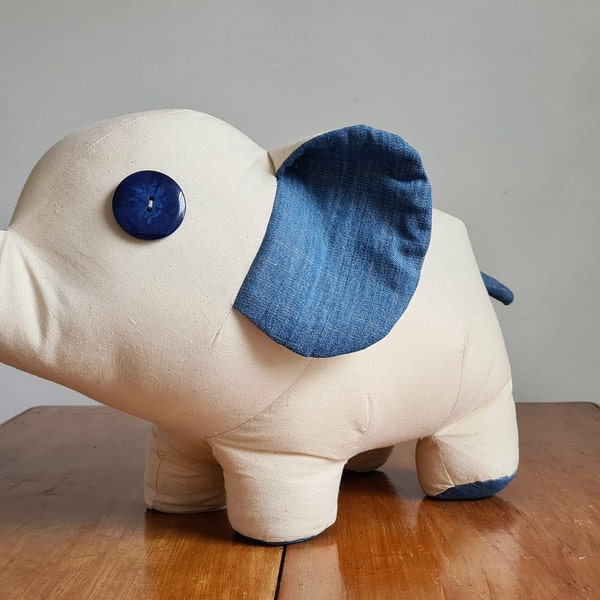 Stuffed Elephant - PDF Sewing Pattern & Tutorial | Stuffed Animal ...
