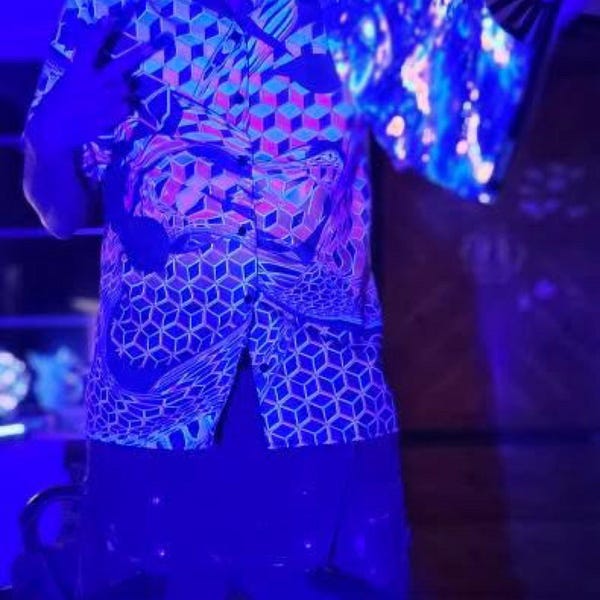 Moon Hawaiian Shirt Synthwave Neon Button up Shirt Cyberpunk Techno ...