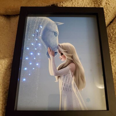Disney's Elsa and Nokk From Frozen 2 With LED String Lights - Etsy